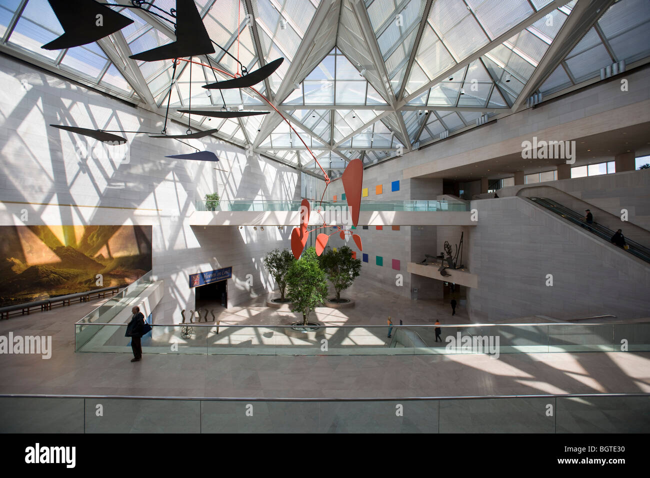 national gallery of art, washington dc by im pei interior of atrium ...