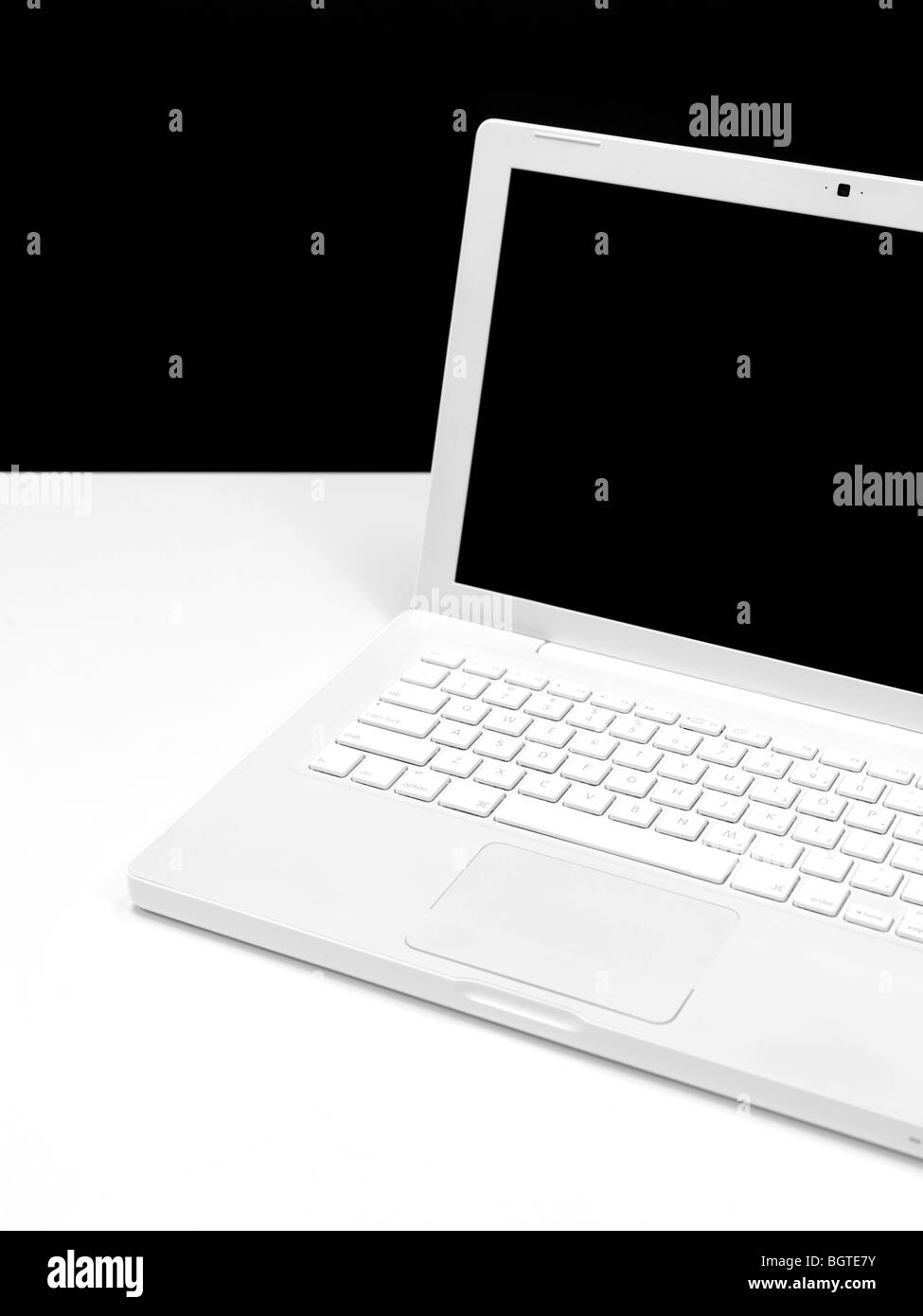 A laptop computer isolated against a white background Stock Photo - Alamy