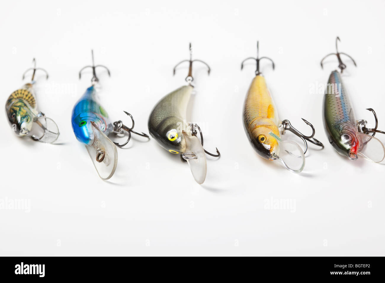 Fishing lure on white backbround Stock Photo - Alamy