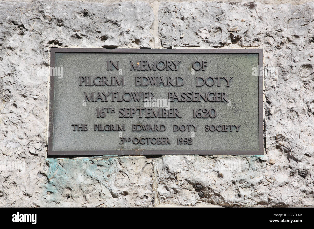 Plaque to the mayflower hi-res stock photography and images - Alamy