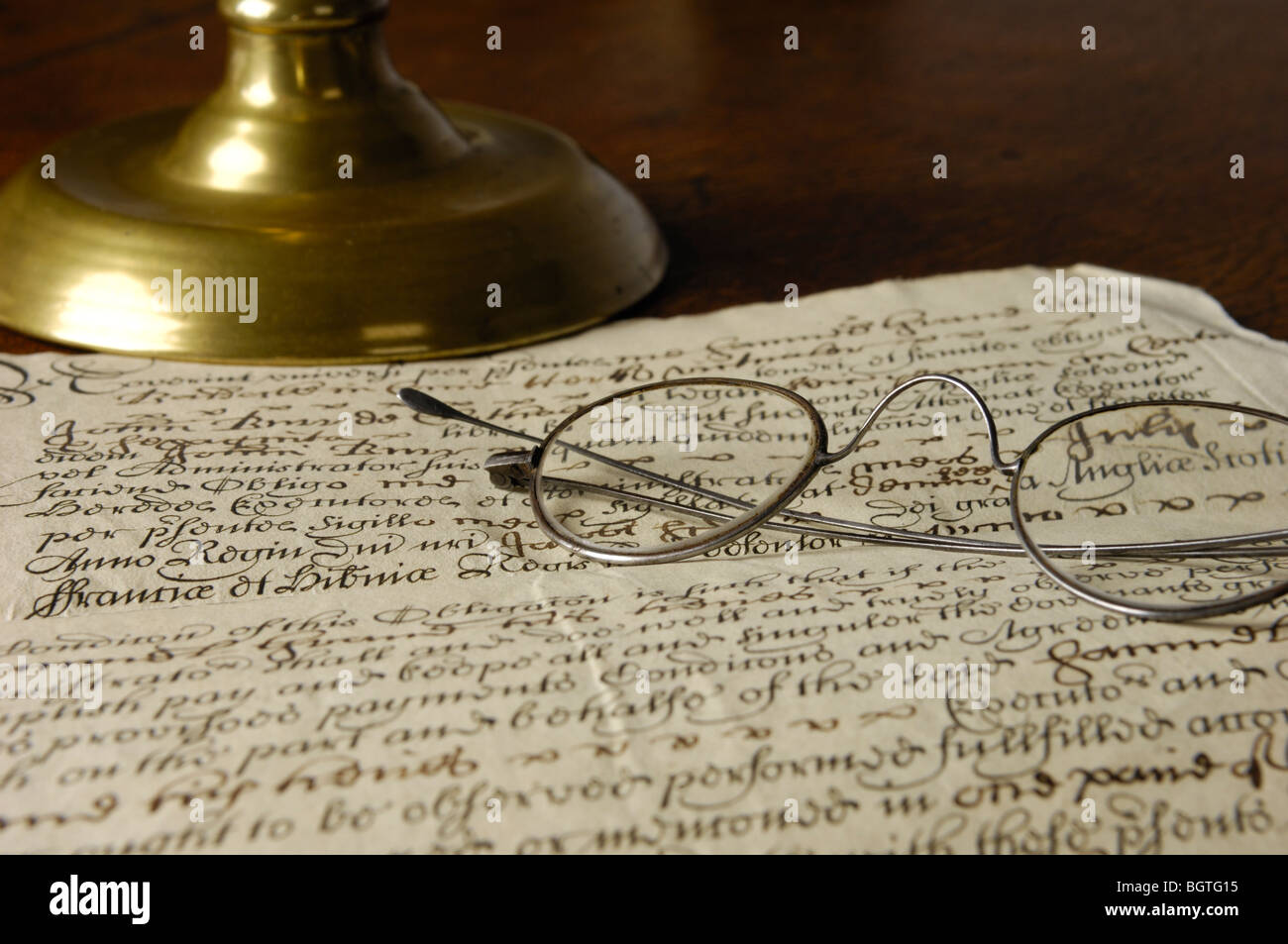 Ancient document written in English, circa 1685 Stock Photo - Alamy