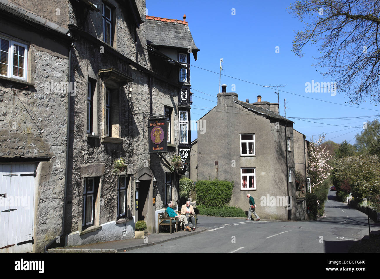 The Wheatsheaf at Beetham is a restaurant and inn in Cumbria. The grey ...