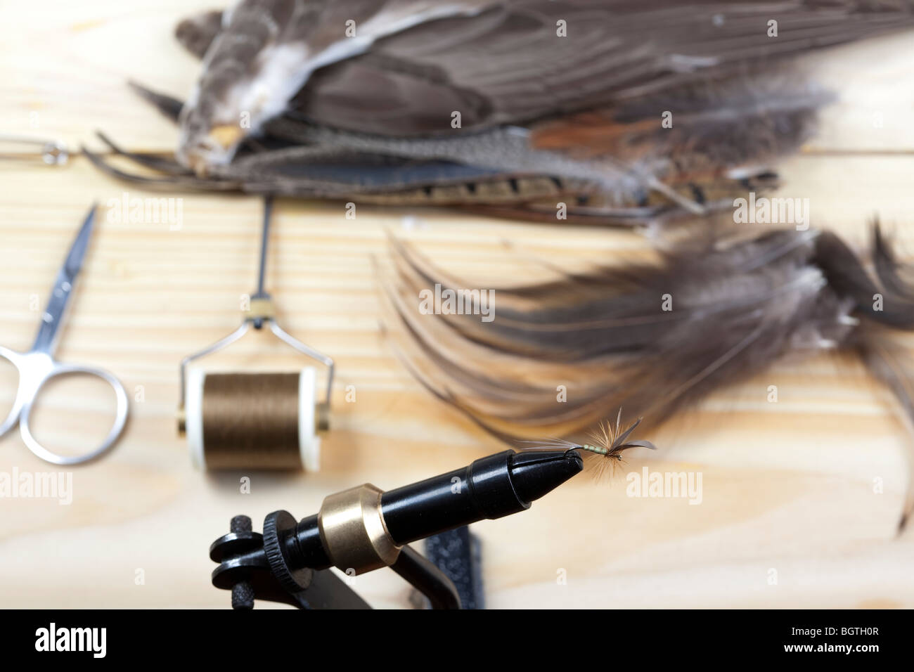 Photograph of an assortment of old and used fishing tackle Stock Photo ...