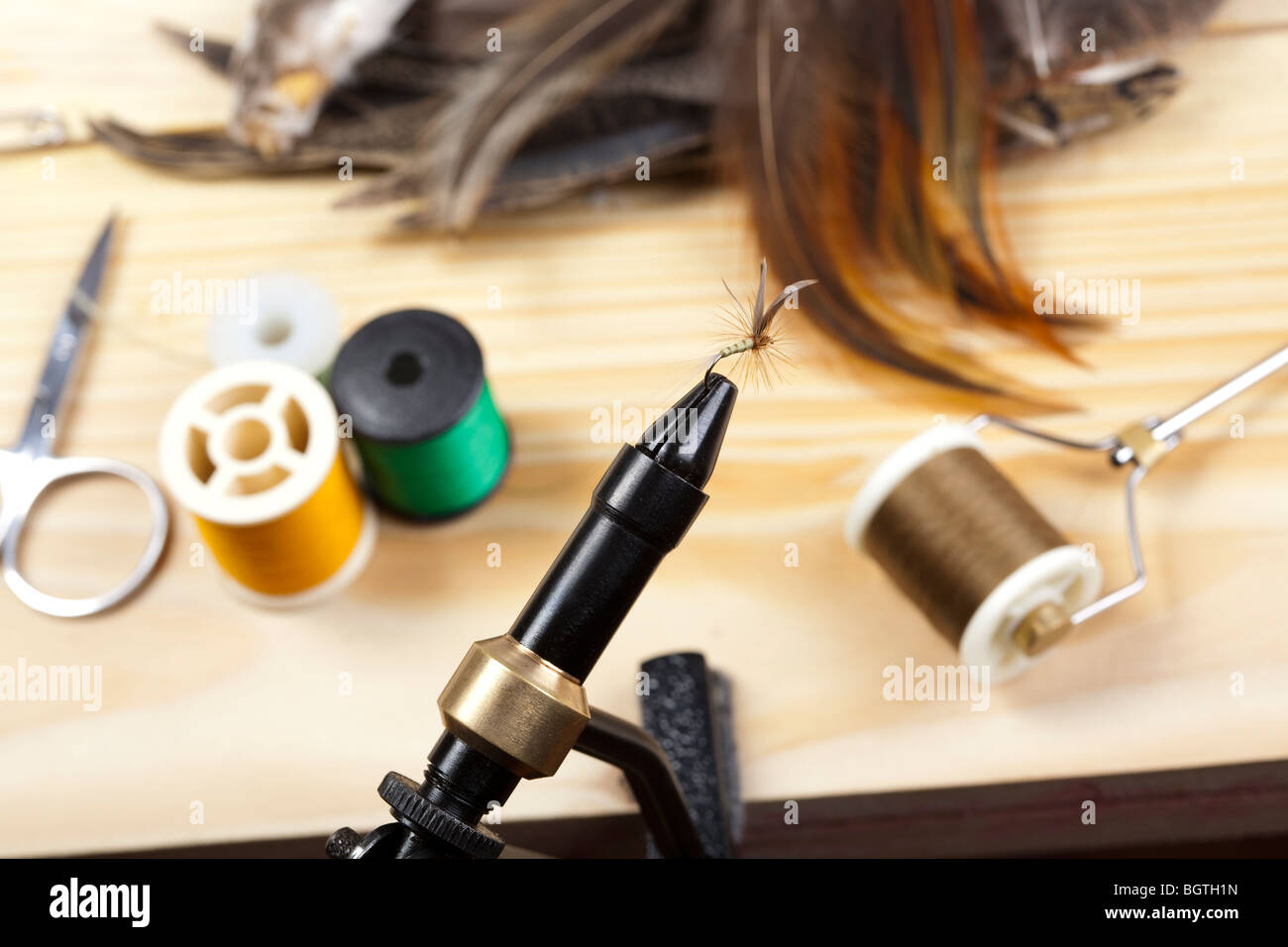 Photograph of an assortment of old and used fishing tackle Stock Photo ...