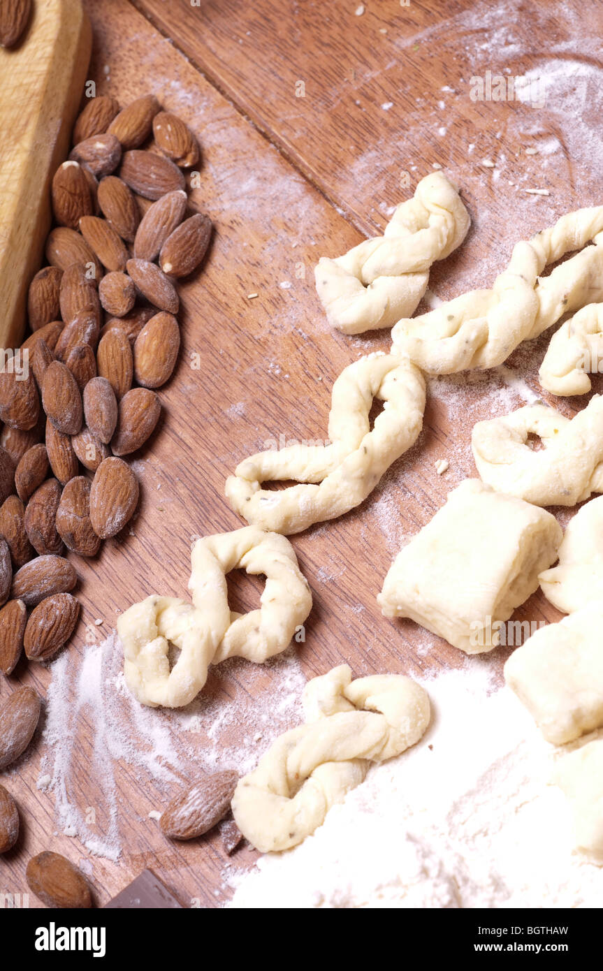 Mixing a dough Stock Photo - Alamy