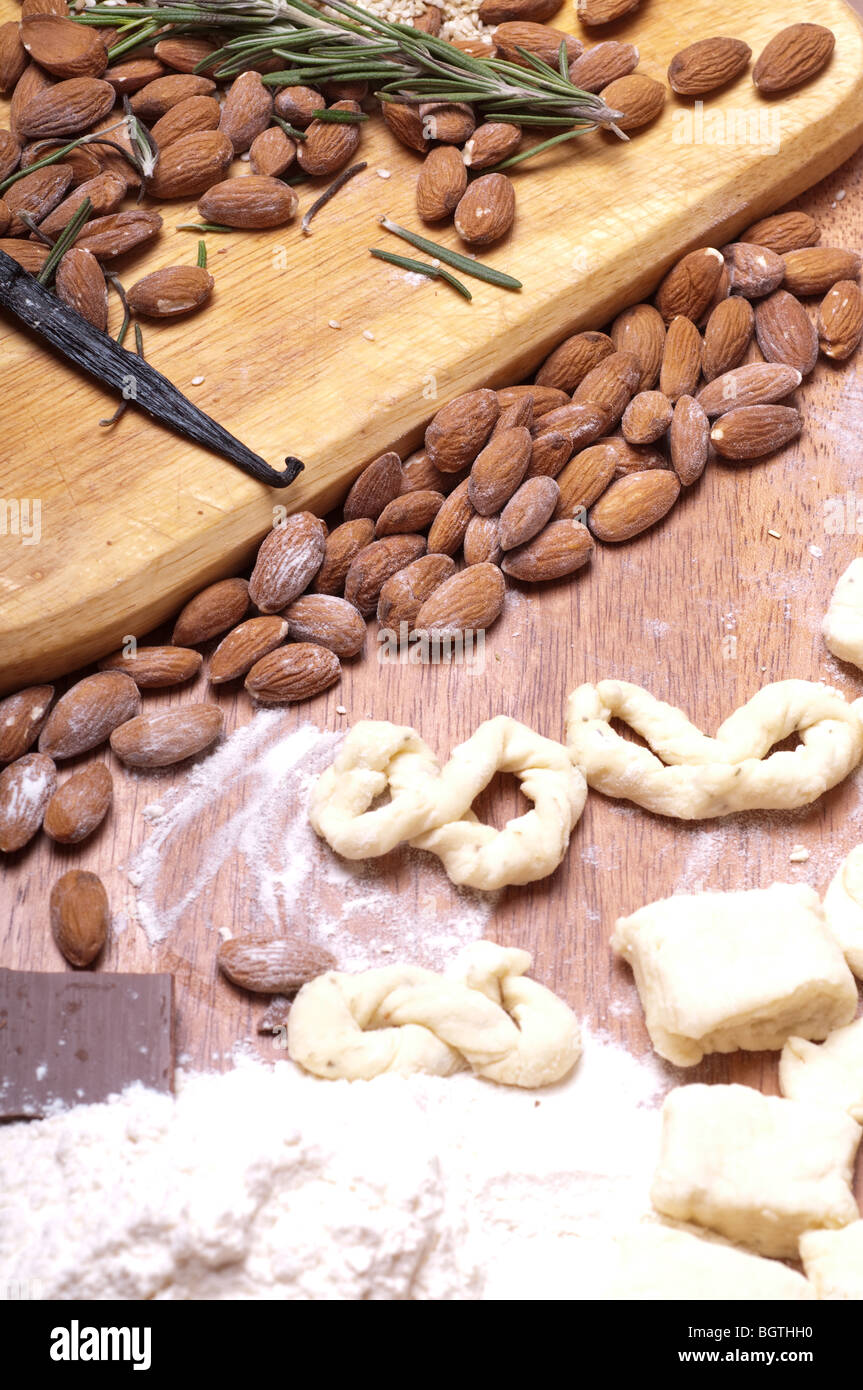 Mixing a dough Stock Photo - Alamy