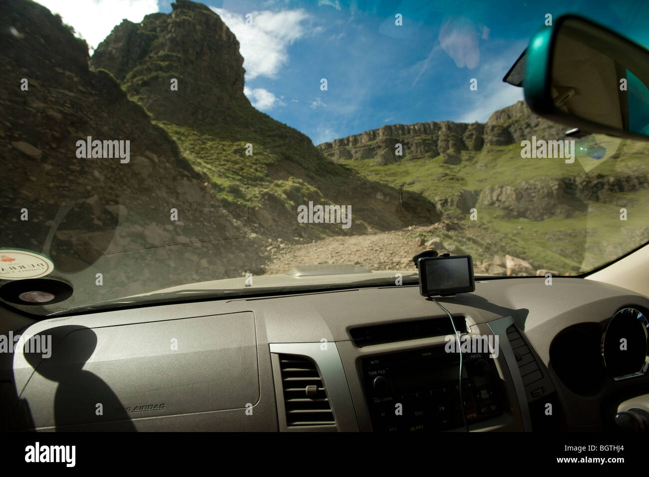 The Sani Pass, which goes from South Africa to Lesotho, through the ...