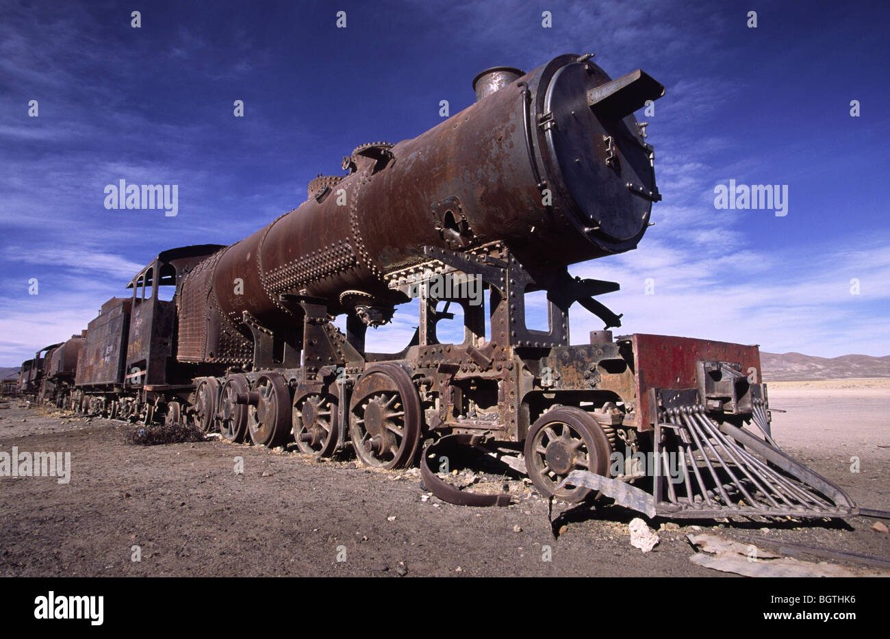 Train cemetery, Uyuni, Bolivia Stock Photo - Alamy