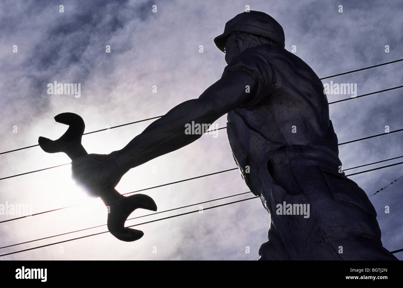 Heroic worker hi-res stock photography and images - Alamy