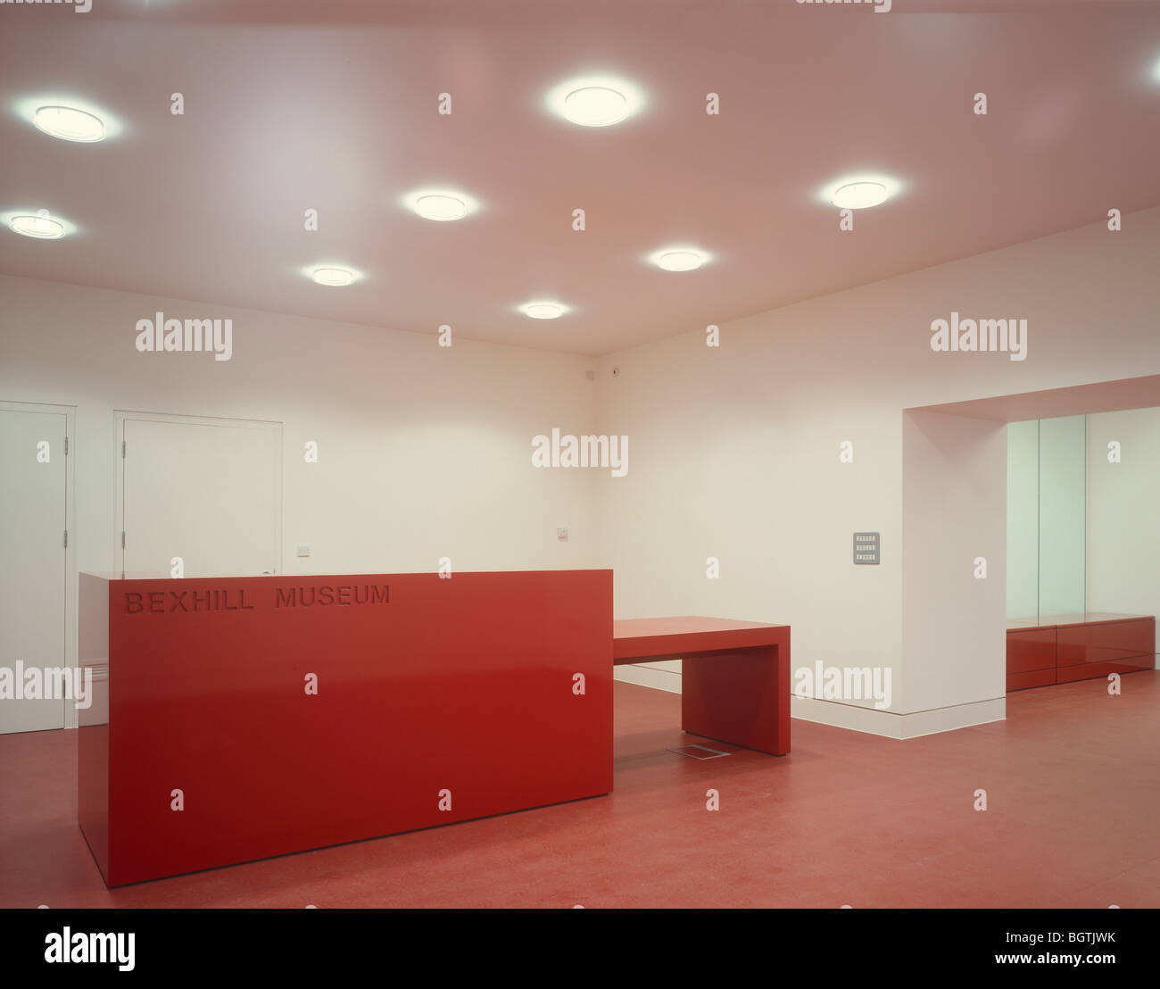 bexhill museum, interior with desk Stock Photo - Alamy
