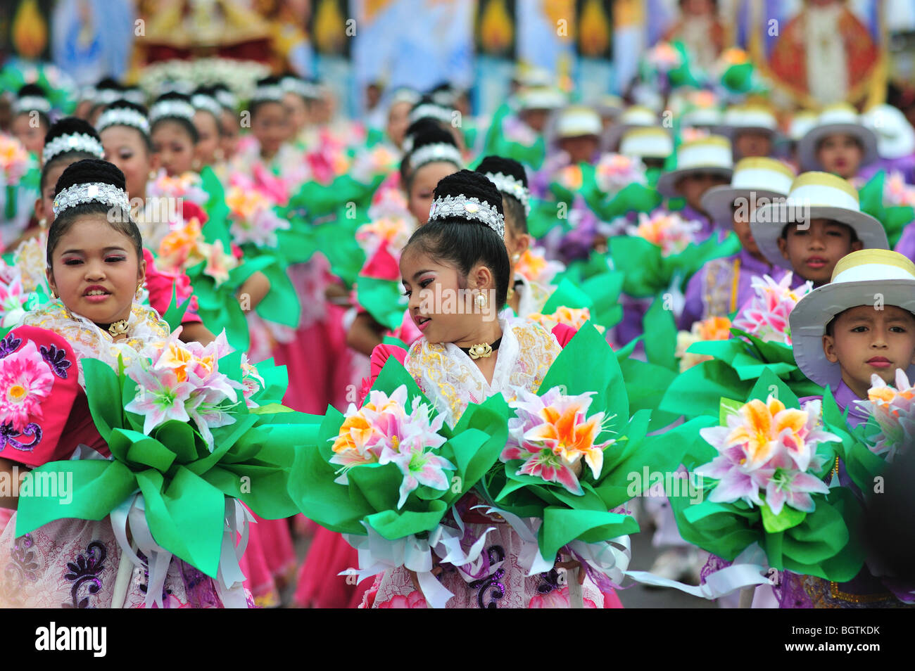 Sinulog Dancing Procession Cebu City Philippines Stock Photo - Alamy