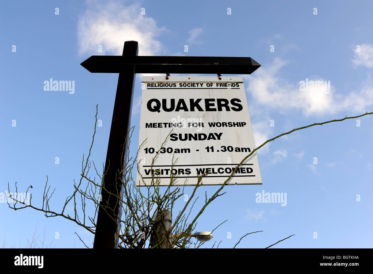 Quakers sign at Religious Society of Friends at their meeting house in ...