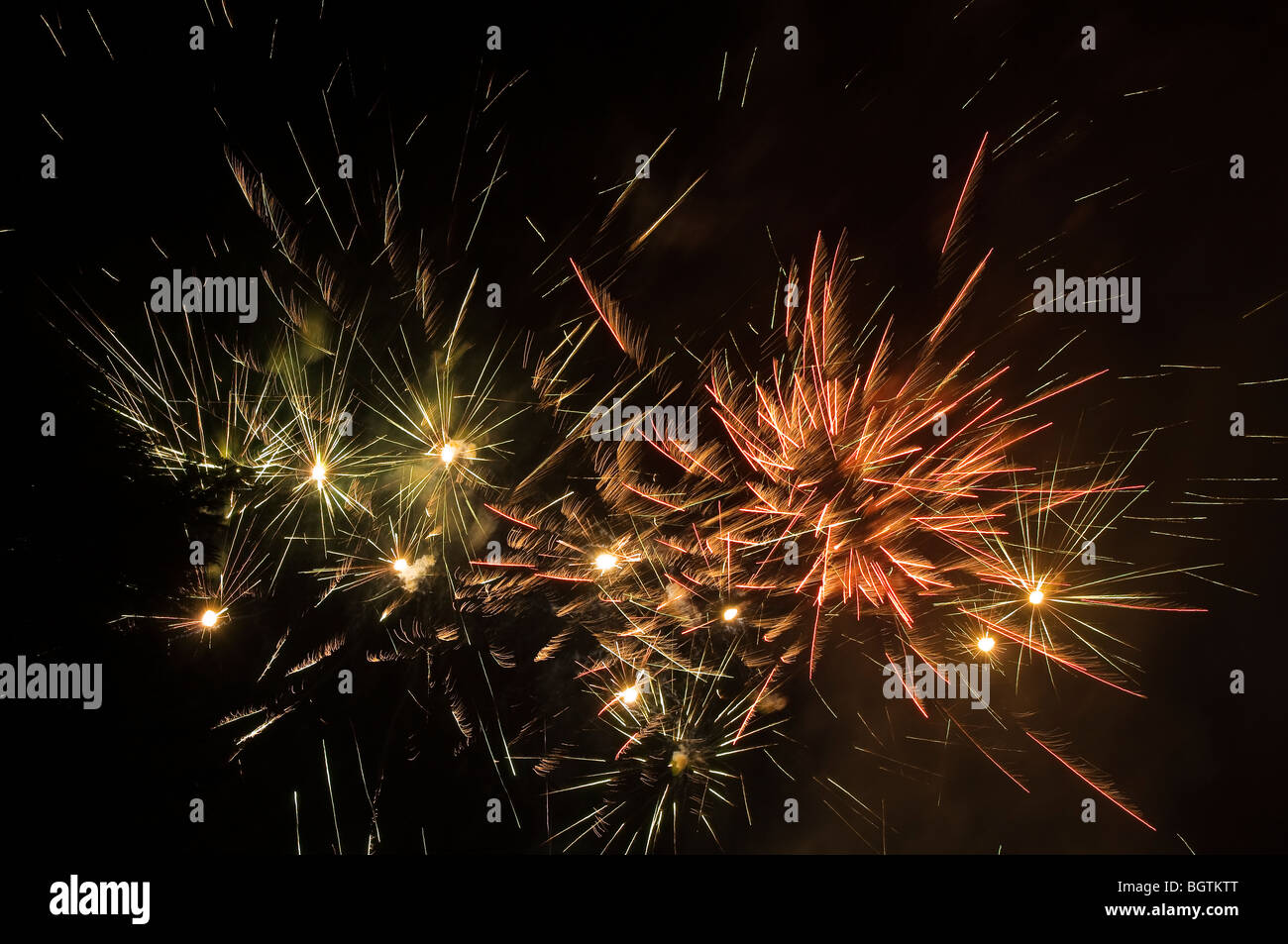 Fireworks display in the night sky England UK United Kingdom GB Great ...