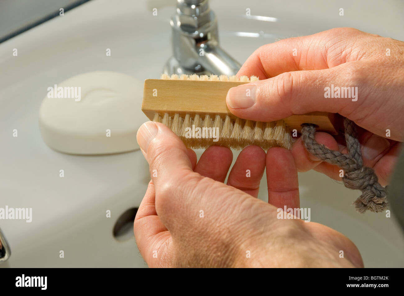 Man clean fingernails hi-res stock photography and images - Alamy