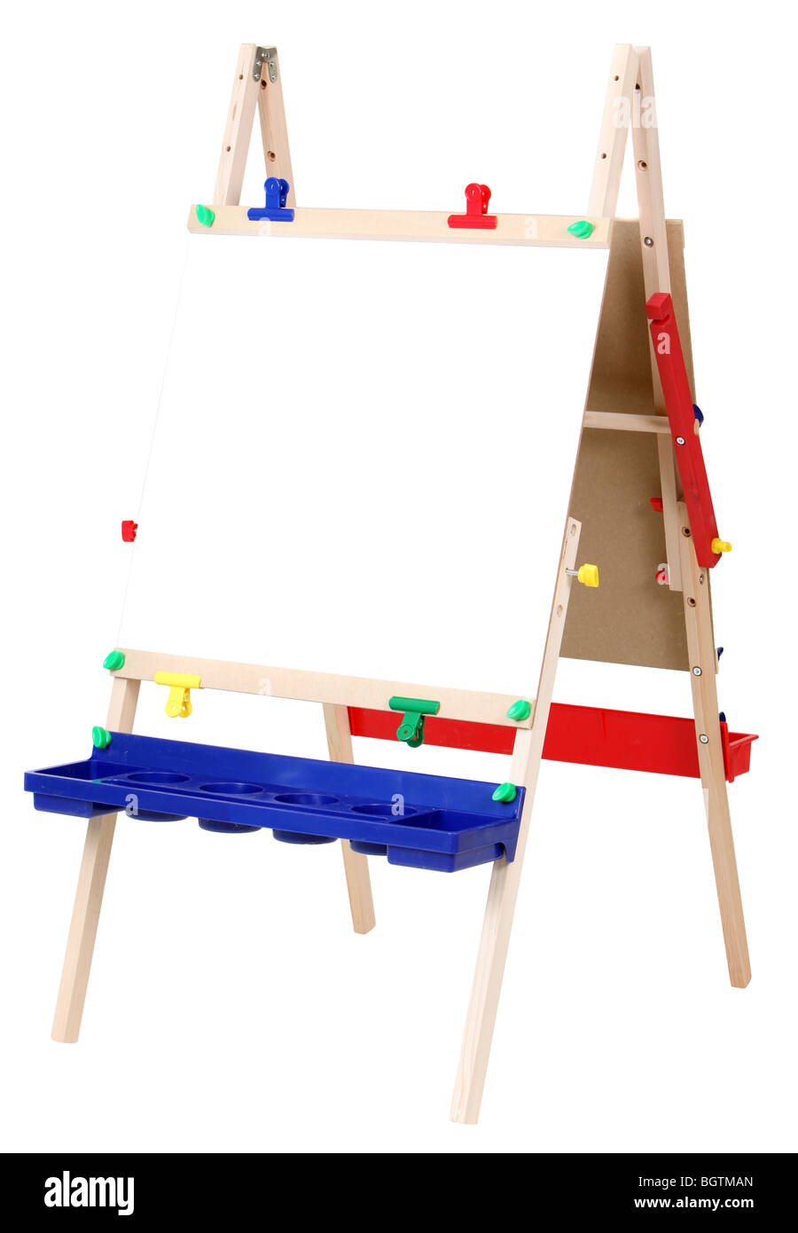 Easel isolated on a white background Stock Photo - Alamy