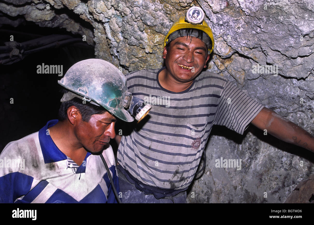Miners looking for Silver and Zinc. Cerro Rico mine, Potosi, Bolivia ...