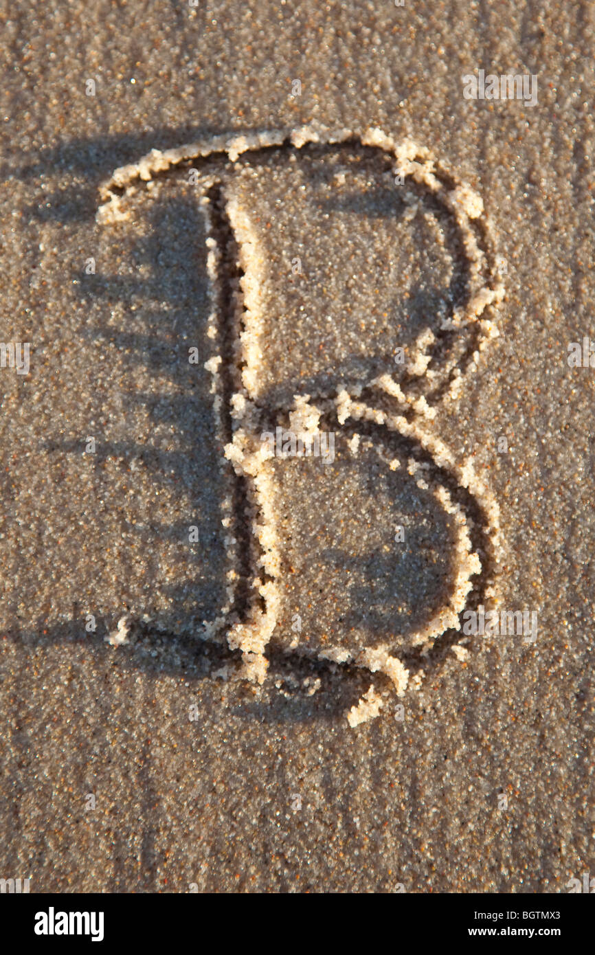 Letter written in the beach Stock Photo - Alamy