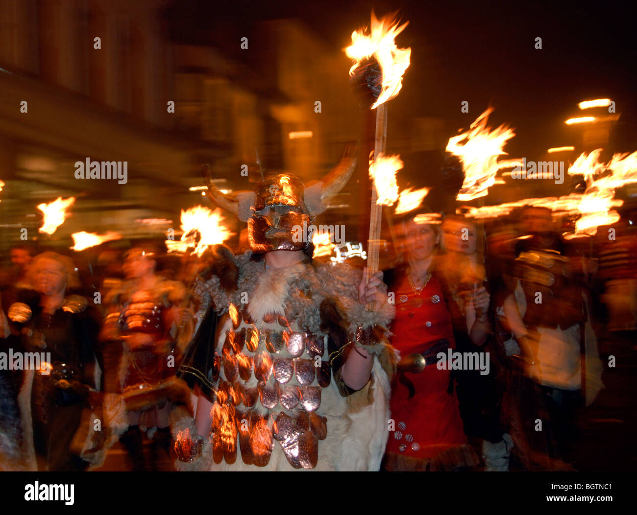 Viking at Lewes bonfire night parade celebrating the defeat of Guy ...