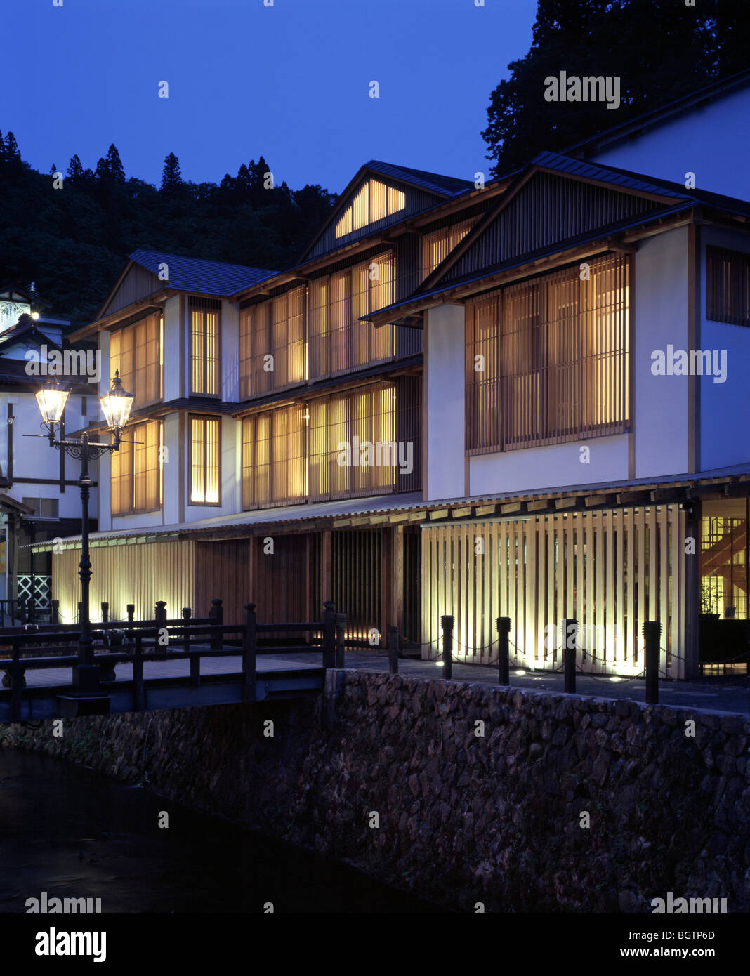 GINZAN ONSEN FUJIYA, YAMAGATA, JAPAN, KENGO KUMA & ASSOCIATES Stock ...