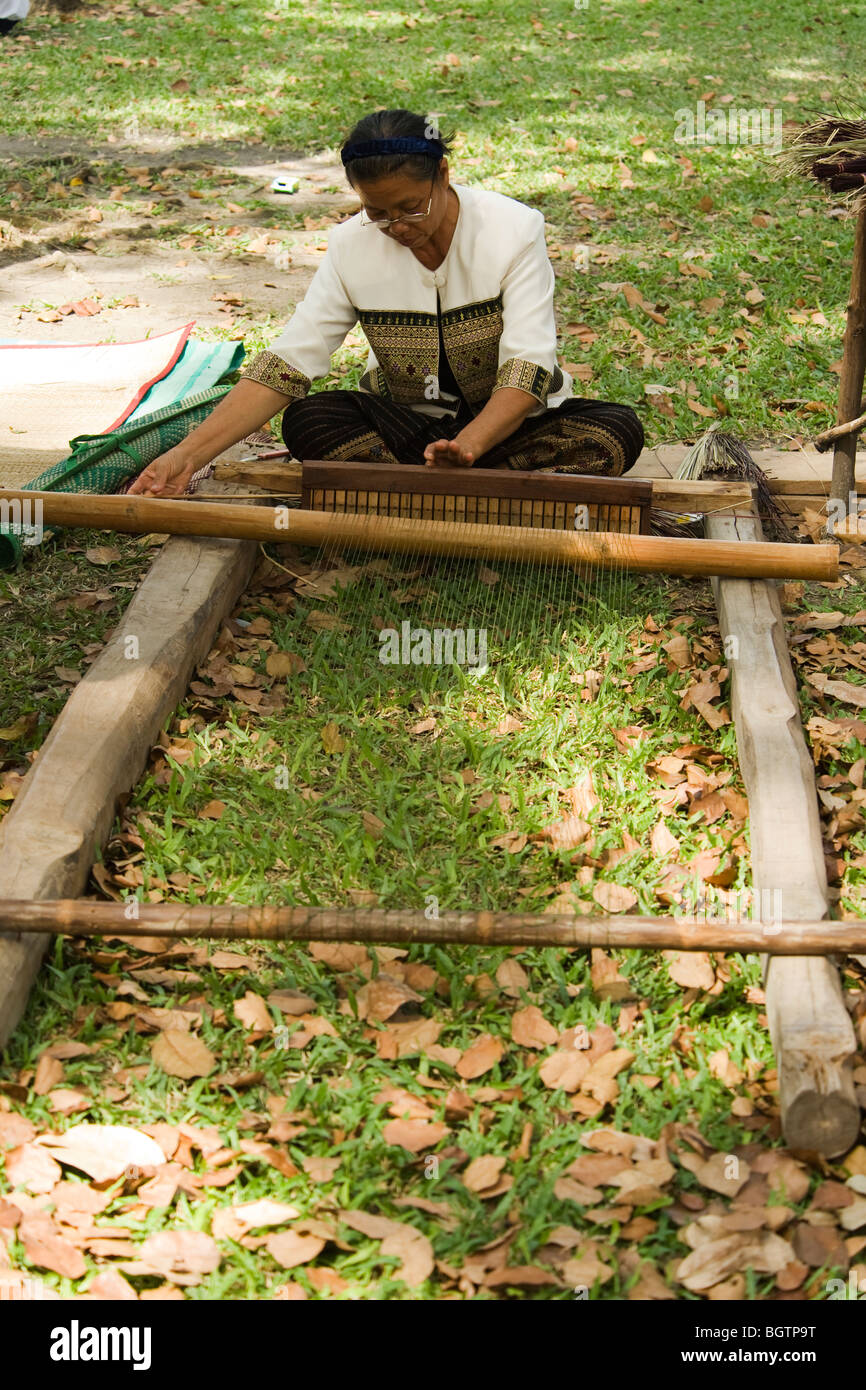 mat weaving by hand made , Bangkok, Thailand Stock Photo - Alamy
