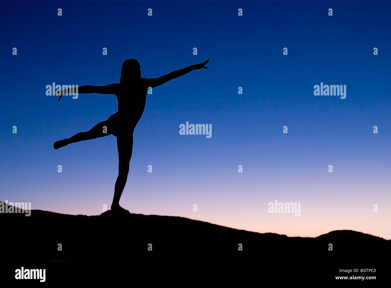 Young woman relaxing with early morning Yoga Stock Photo - Alamy