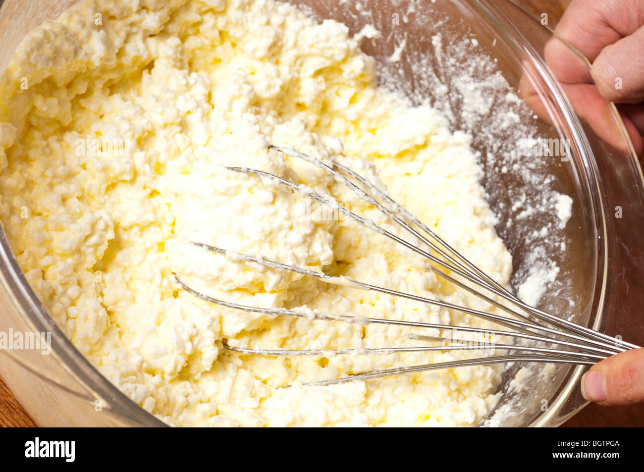 Mixing a dough Stock Photo - Alamy
