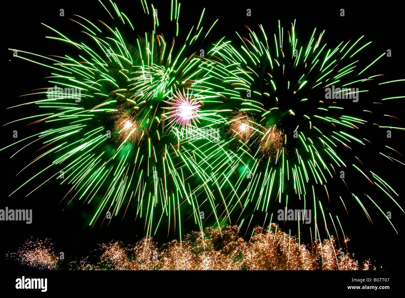 Colourful fireworks Scotland UK, Europe Stock Photo - Alamy