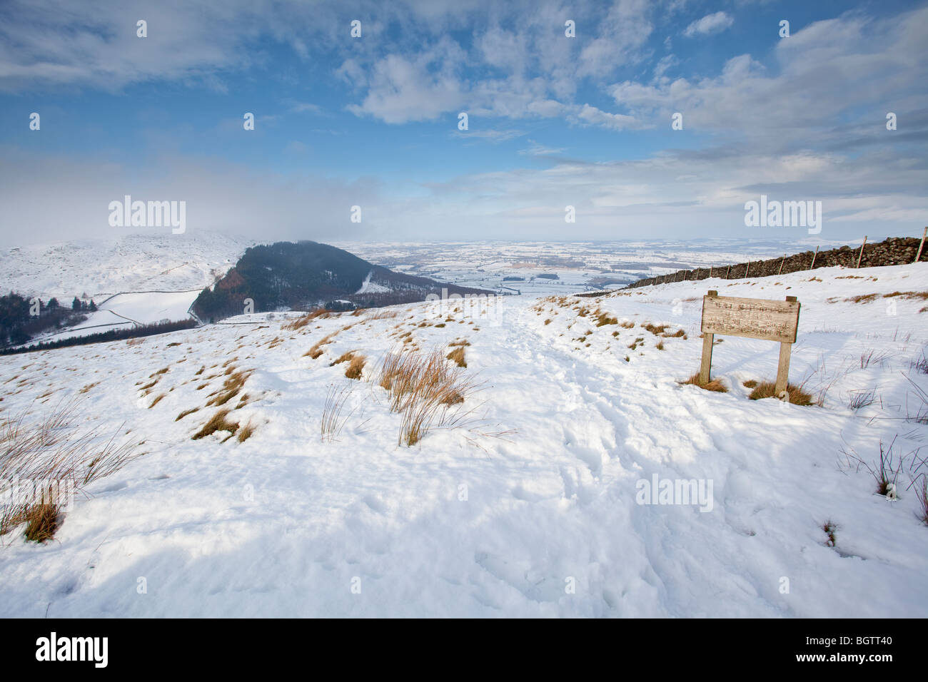 The North Yorkshire Moors completely covered in snow on a beautifully ...