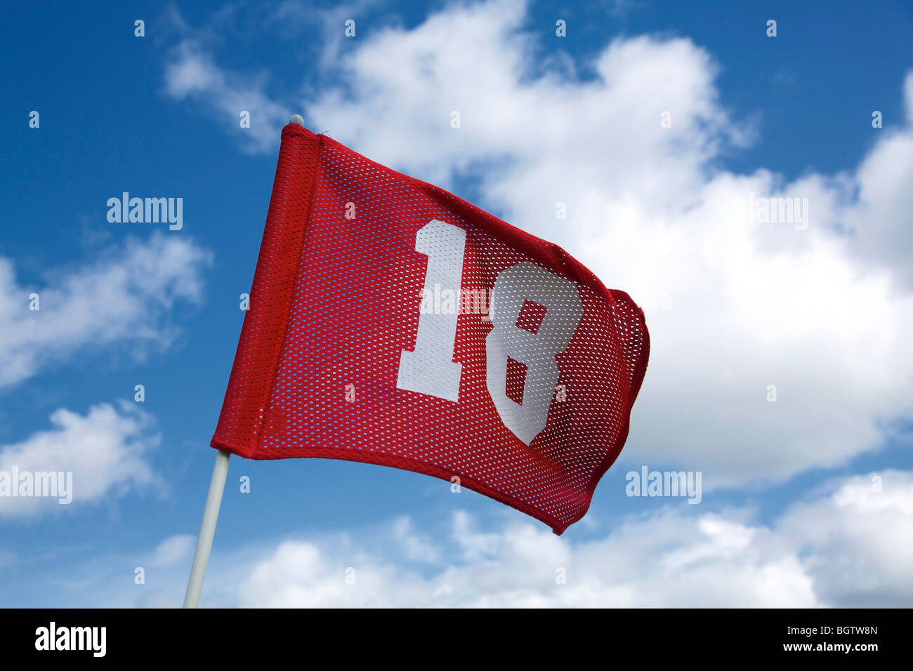 Number eighteen flag Stock Photo - Alamy