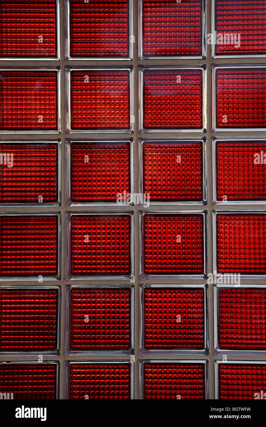 red glass windows Stock Photo - Alamy