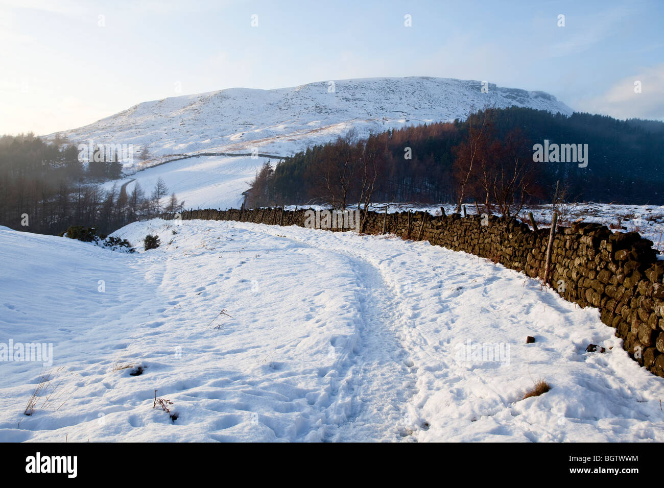 The North Yorkshire Moors completely covered in snow on a beautifully ...