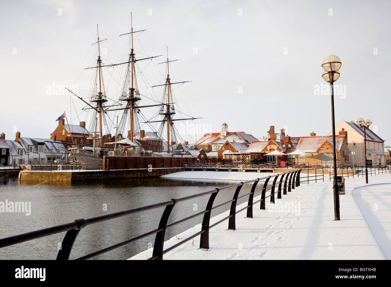 The historic quay in Hartlepool on a cold winter day Stock Photo - Alamy