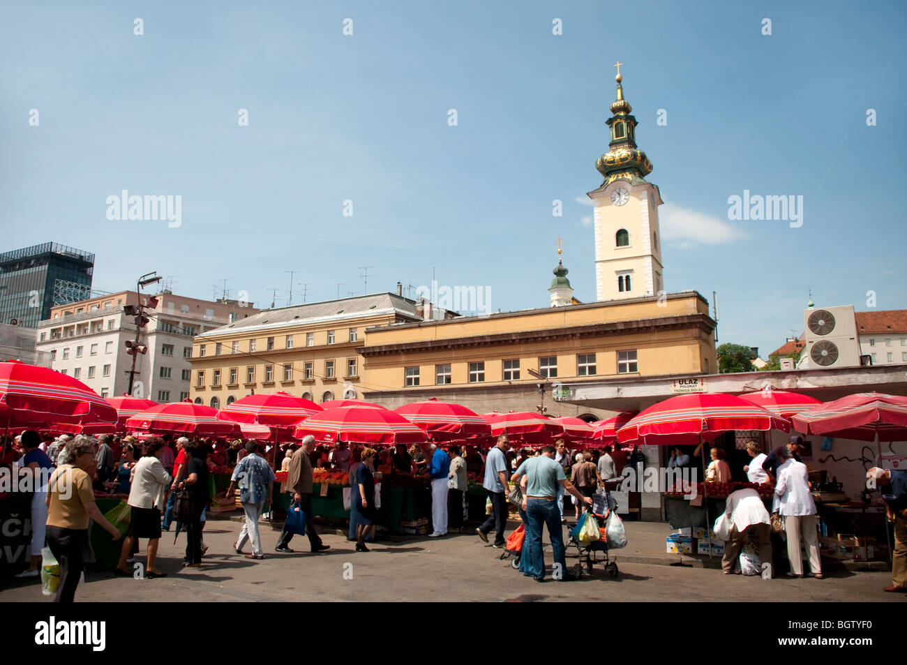 Market in Zagreb city Stock Photo - Alamy