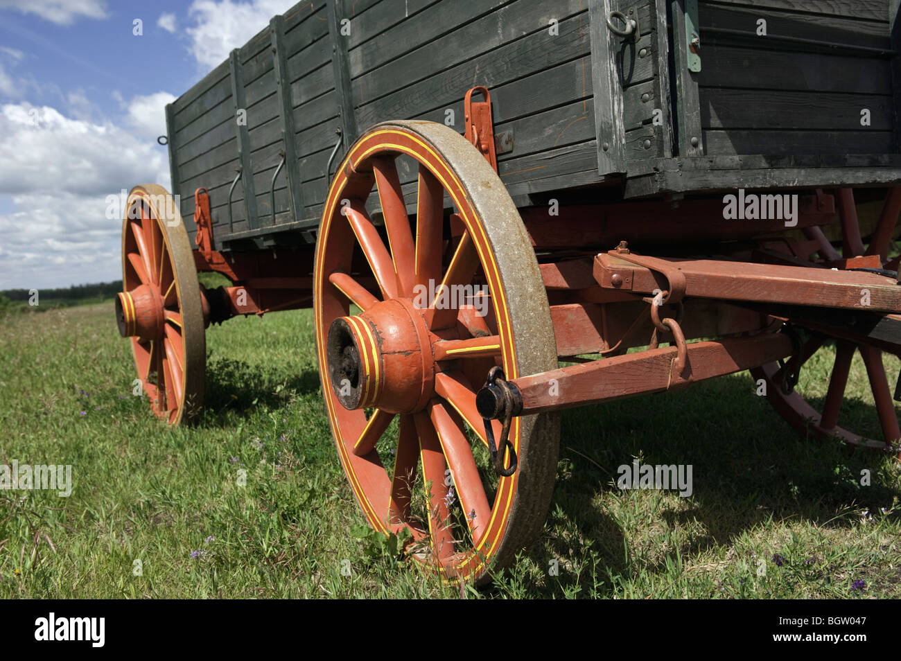 Old fashioned wagon Stock Photo - Alamy