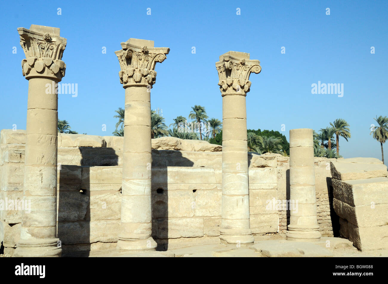 The Temple at Denderah near Luxor dedicated to Hathor which was a ...