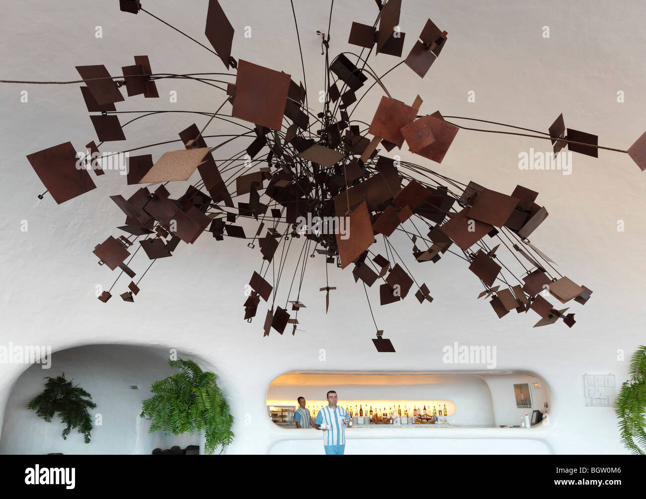 Work of art in a bar in Mirador del Rio, designed by César Manrique ...