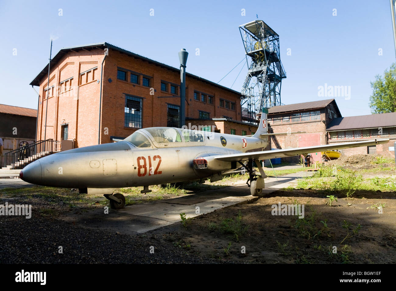Display / exhibit of a Polish air force jet aircraft on show to ...