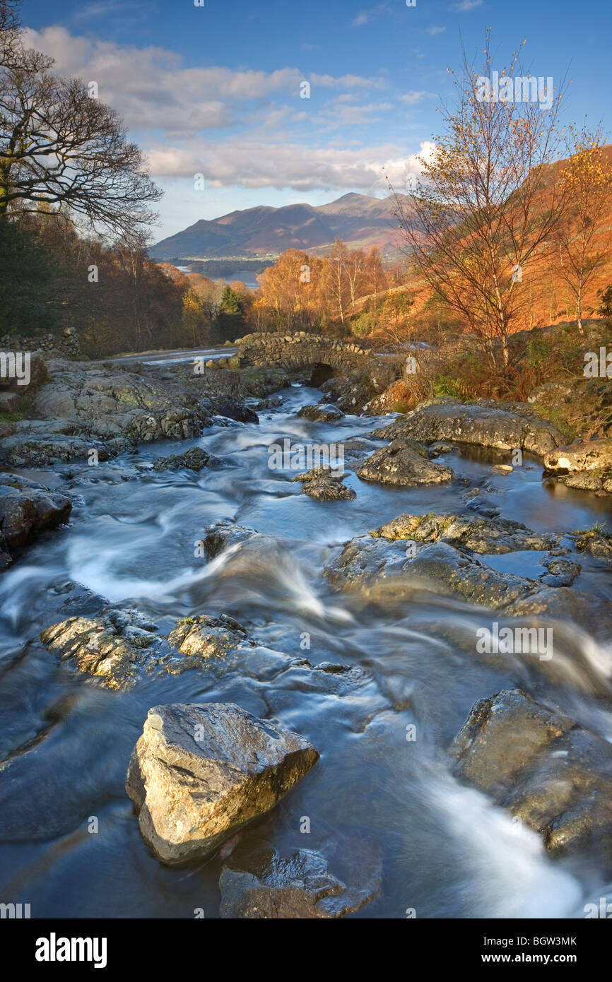 Barrow Beck rushing under Ashness Bridge on it's journey to ...