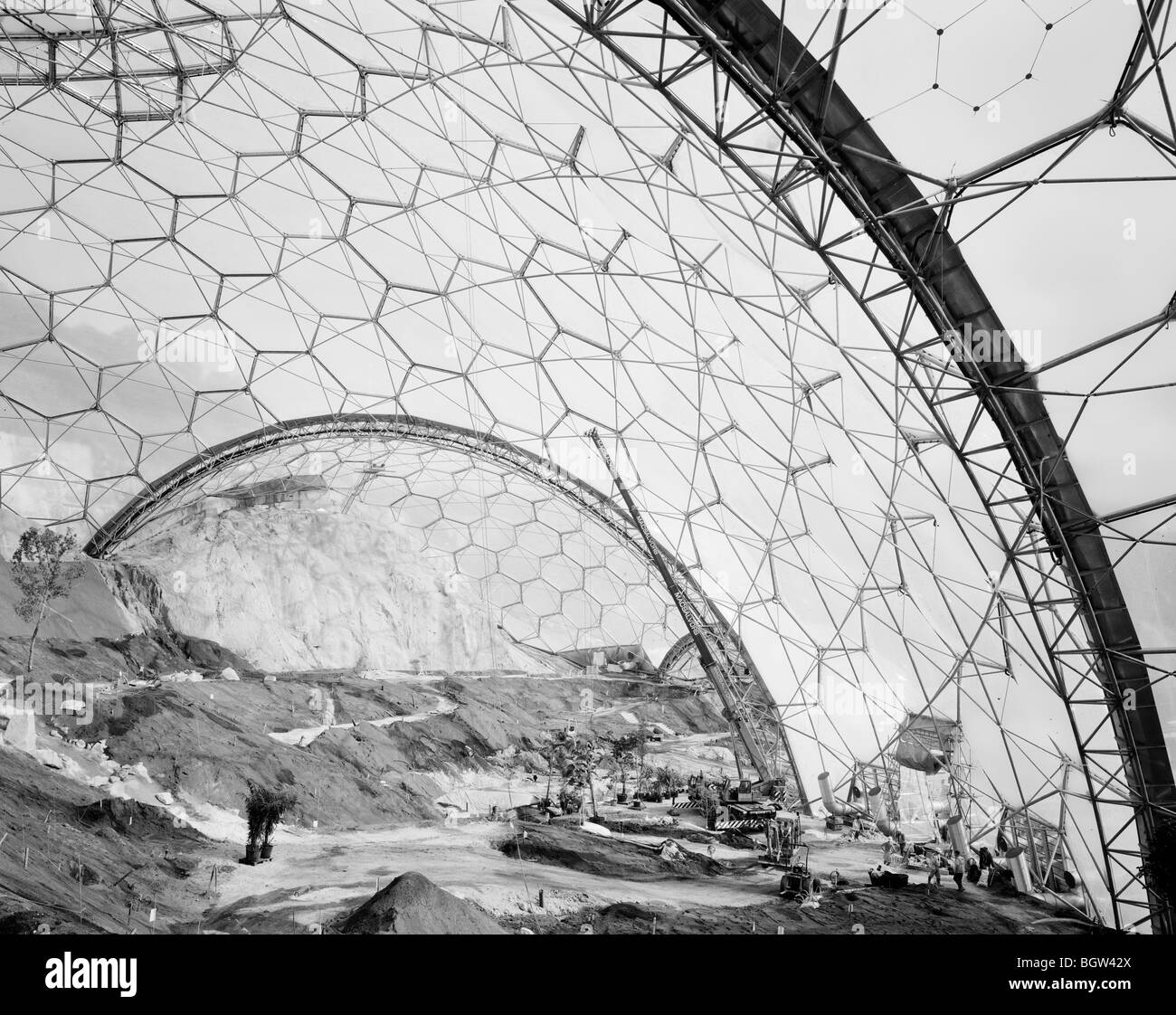 eden project construction Stock Photo - Alamy