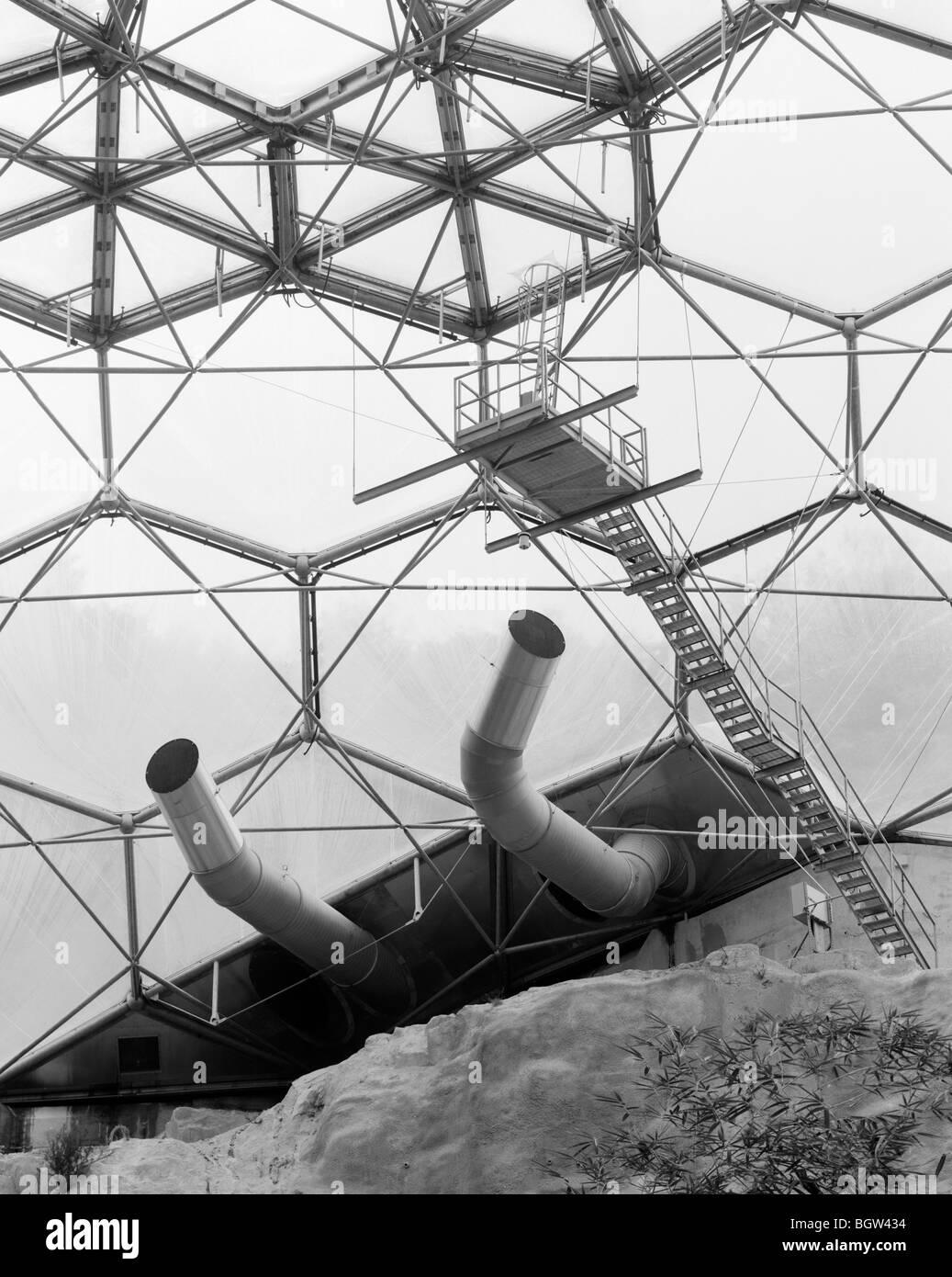 eden project air extraction ducts Stock Photo - Alamy