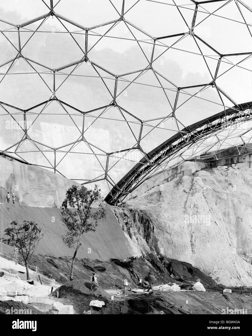 eden project interior view during construction-planting phase about to ...