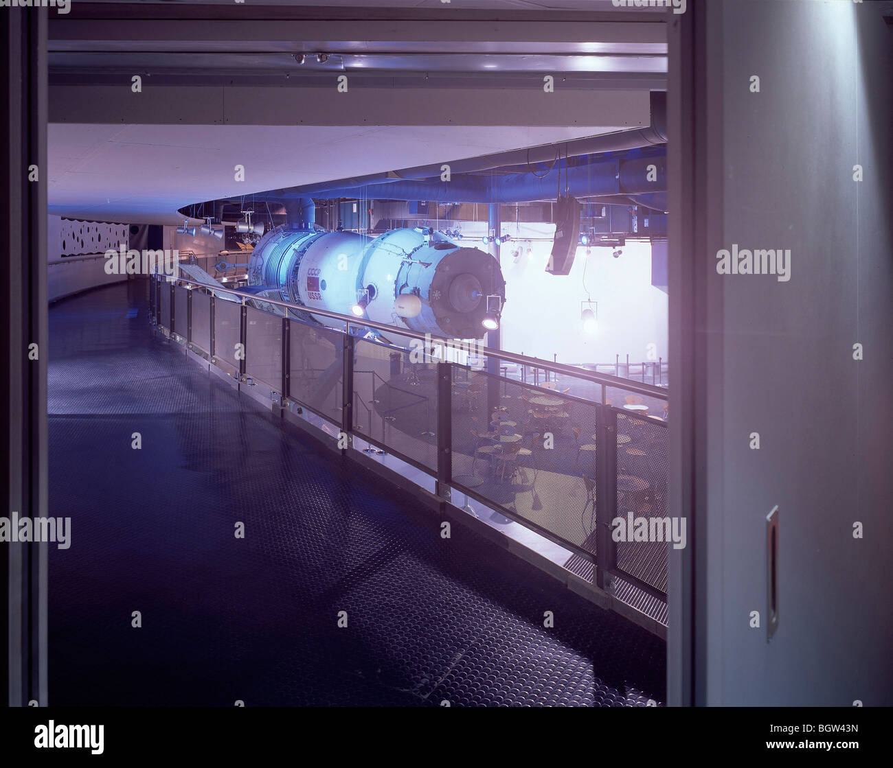 national space centre interior view from the balcony over the main ...