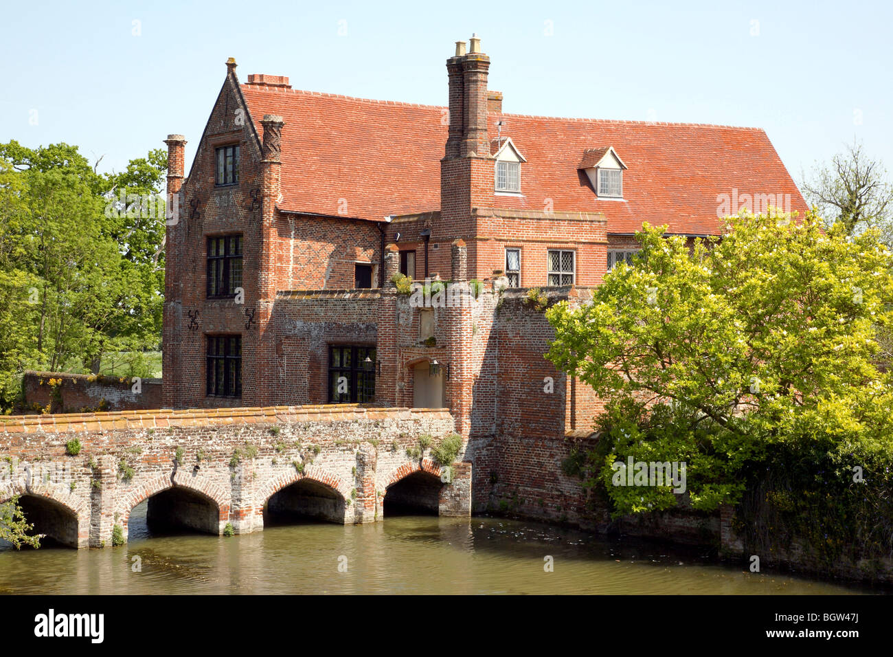crow's hall, a 16th century moated manor house in suffolk Stock Photo ...