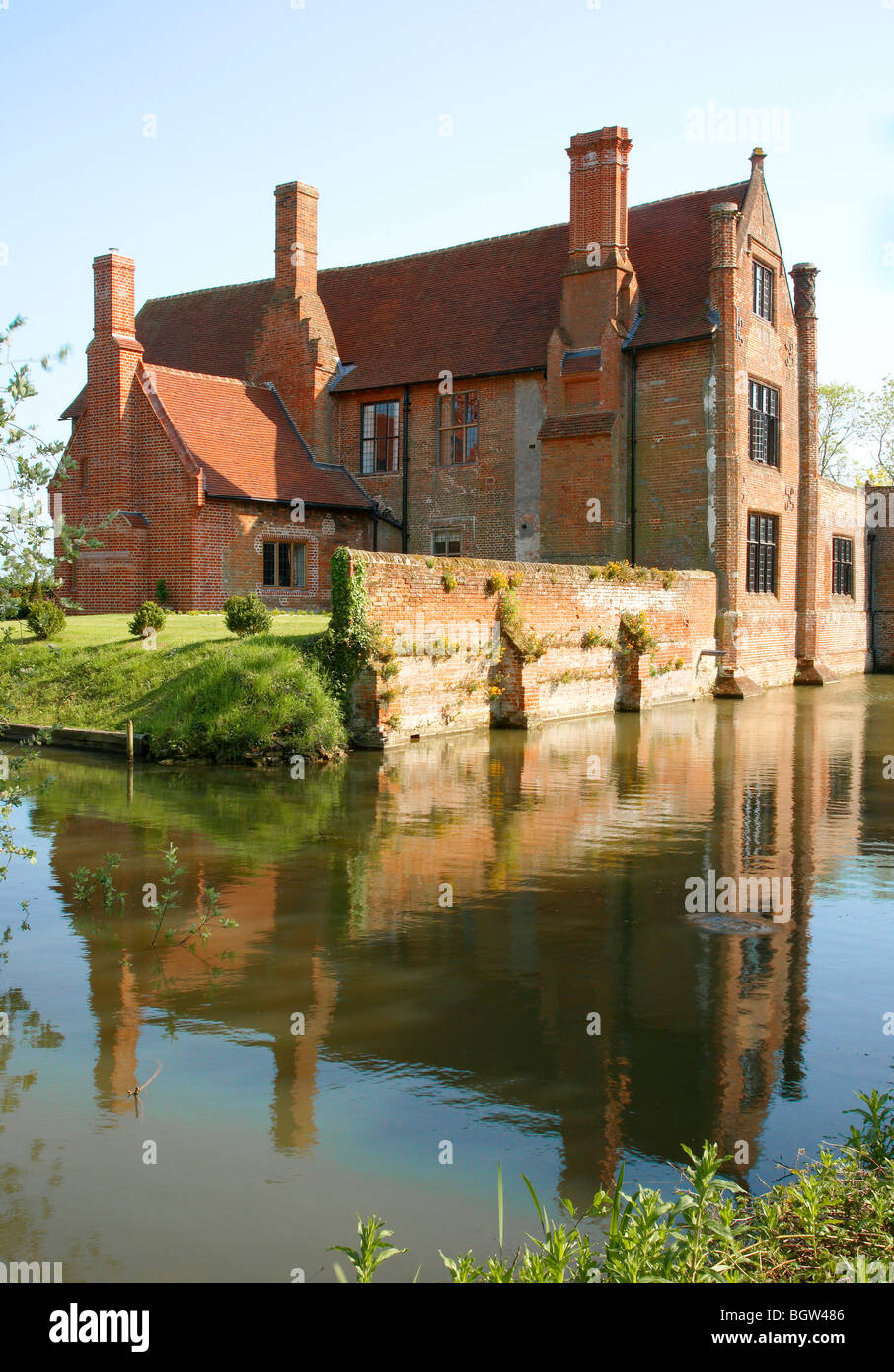 crow's hall, a 16th century moated manor house in suffolk Stock Photo ...