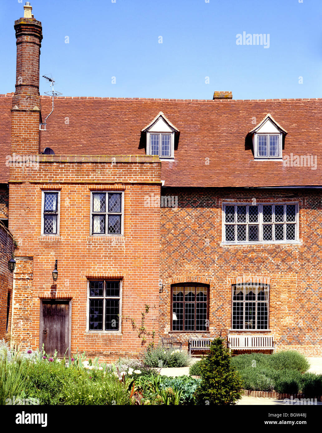 crow's hall, a 16th century moated manor house in suffolk Stock Photo ...