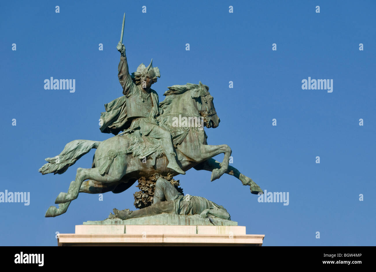 Statue of Vercingetorix on Place de Jaude, Clermont Ferrand, Auvergne ...
