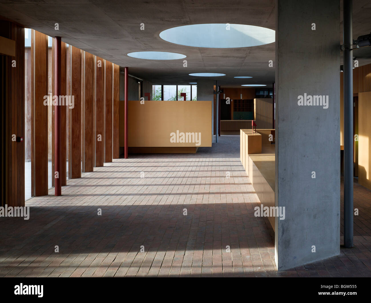 sean o'casey community centre reception with circular rooflights Stock ...