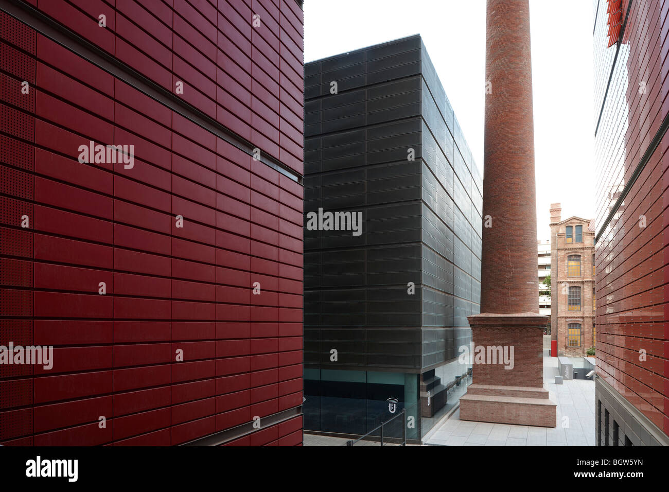 evening exterior view large square showing enormous conical brick built ...