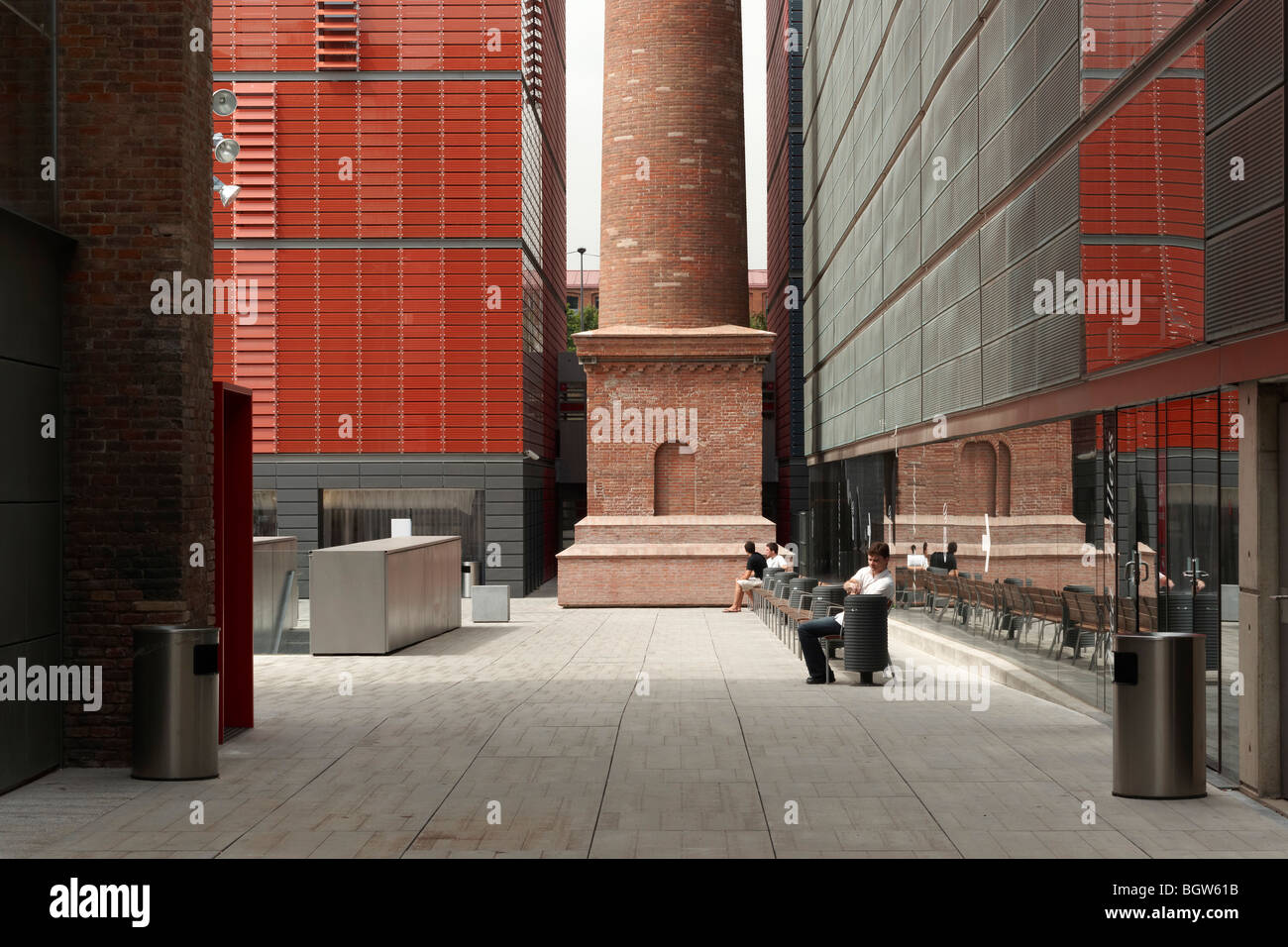 morning exterior view large square showing enormous conical brick ...