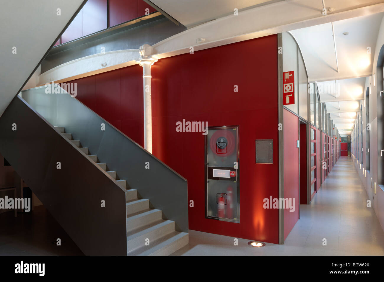 interior view of renovated old factory building Stock Photo - Alamy